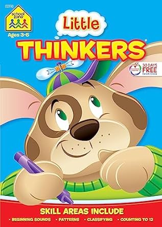 School Zone Little Thinkers Preschool Workbook: 32 Pages, Beginning ...