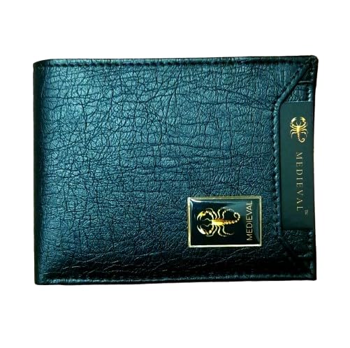 Buy MEDIEVAL Mens Wallet with 7 Card Slot and RFID Protection Black ...