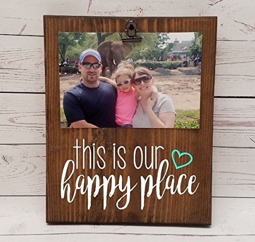 Amazon.com: This is our Happy Place Photo board, wood picture frame ...