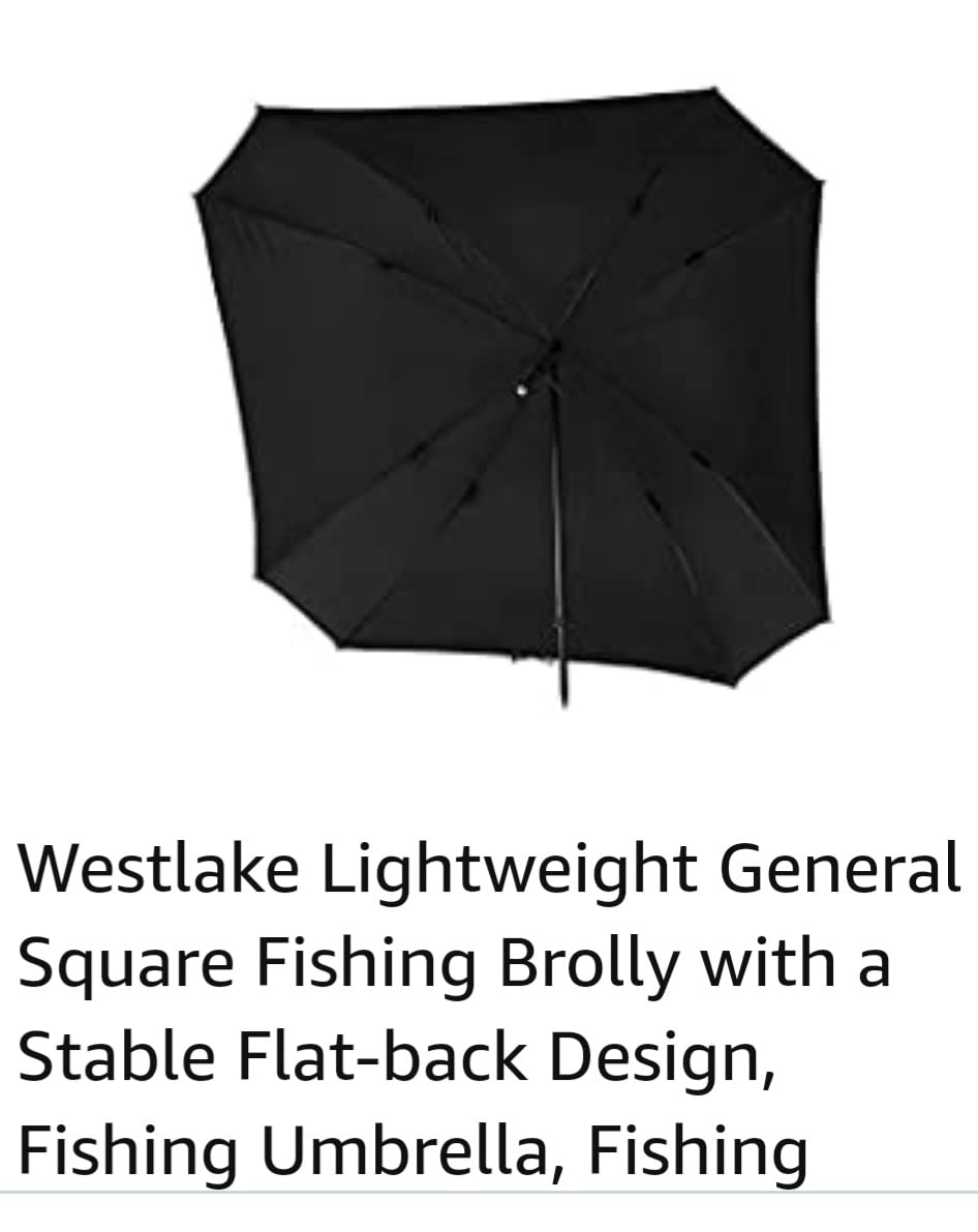 WESTLAKE Lightweight General Square Fishing Brolly with a Stable Flat ...