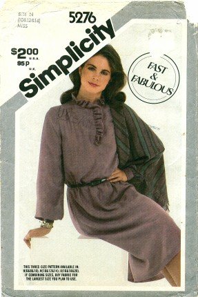 Simplicity 5276 Sewing Pattern for Dress and Shawl, Size 10-14, Bust 32 1/2 - 36 : Amazon.in ...