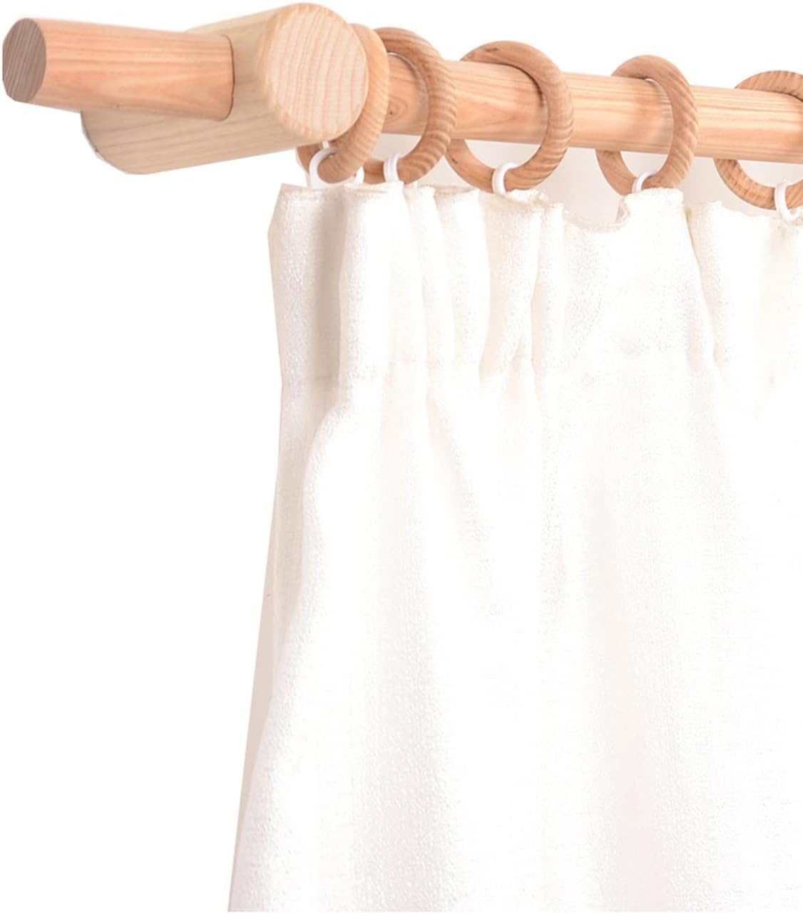 Amazon.com: Solid Wood Curtain Rod, Log Single Rod, Top-mounted Track ...