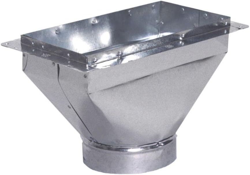 Master Flow 12 in. x 6 in. to 6 in. Universal Register Box with Flange ...