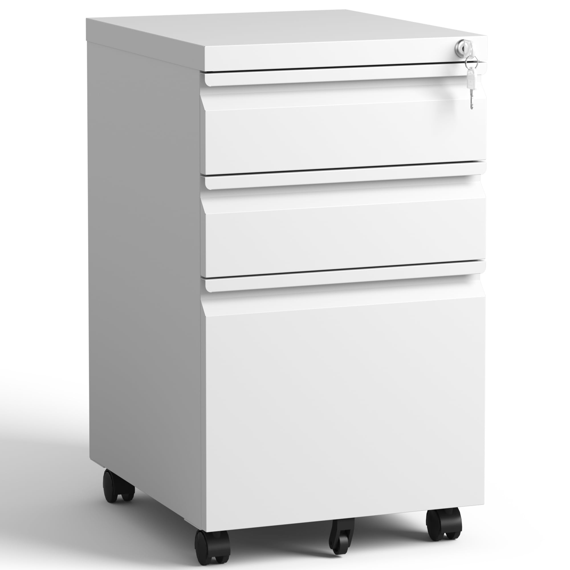 Snapklik.com : BIZOEIRON 3 Drawer Mobile File Cabinet, Fully Assembled ...