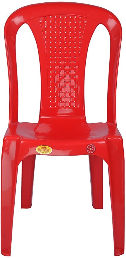 National Plastics Industries Plastic Chair (Red) : Amazon.in: Home ...