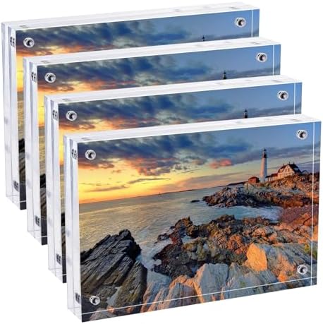 EGOFINE 7 x 5 Inch (18 x 13 cm) Picture Frames Acrylic Frames 4 Pack ...