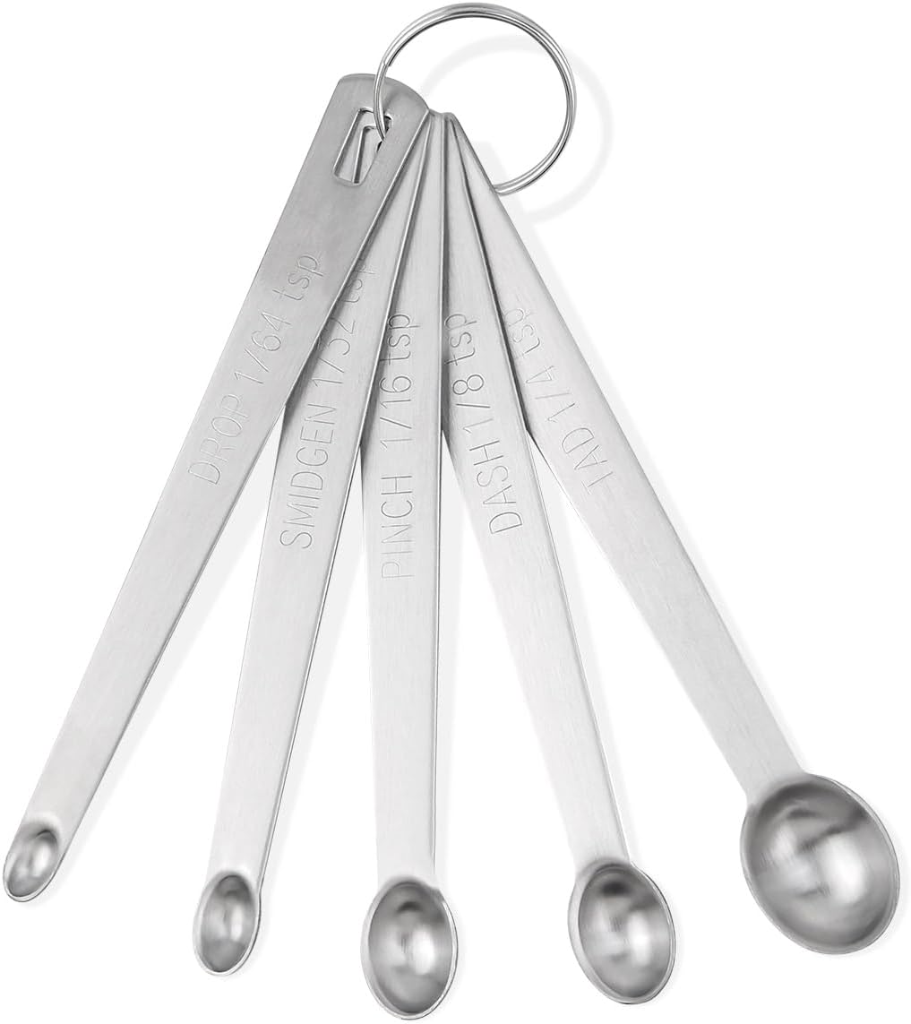 Amazon.com: Teensery 5 Pcs Stainless Steel Measuring Spoons Mini Spoon ...