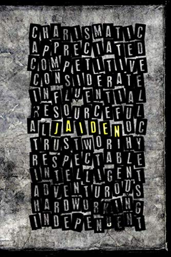 Jaiden: Personalized Custom Name Journal Notebook with Positive ...