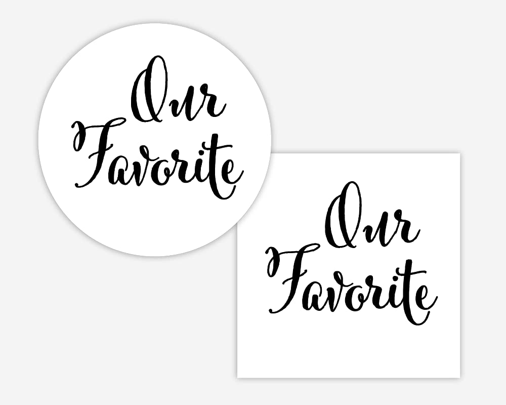 Amazon.com: Our Favorite Printed White Wedding Stickers, Favorites ...