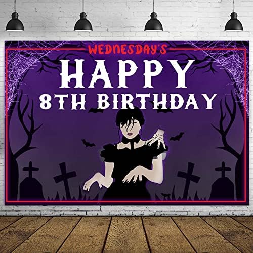 Amazon.com : Wednesday Addams and Enid Backdrop Stained Gass Window ...