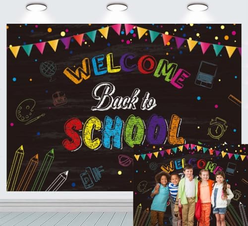 INRUI Back to School Photography Backdrop First Day of School Kids ...