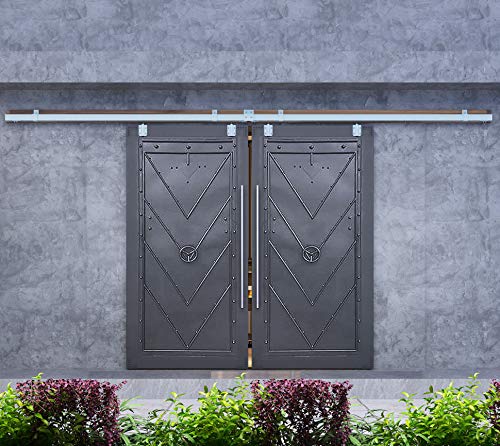 DIYHD 10FT Box Track Double Sliding Barn Door Hardware for sale | Las ...
