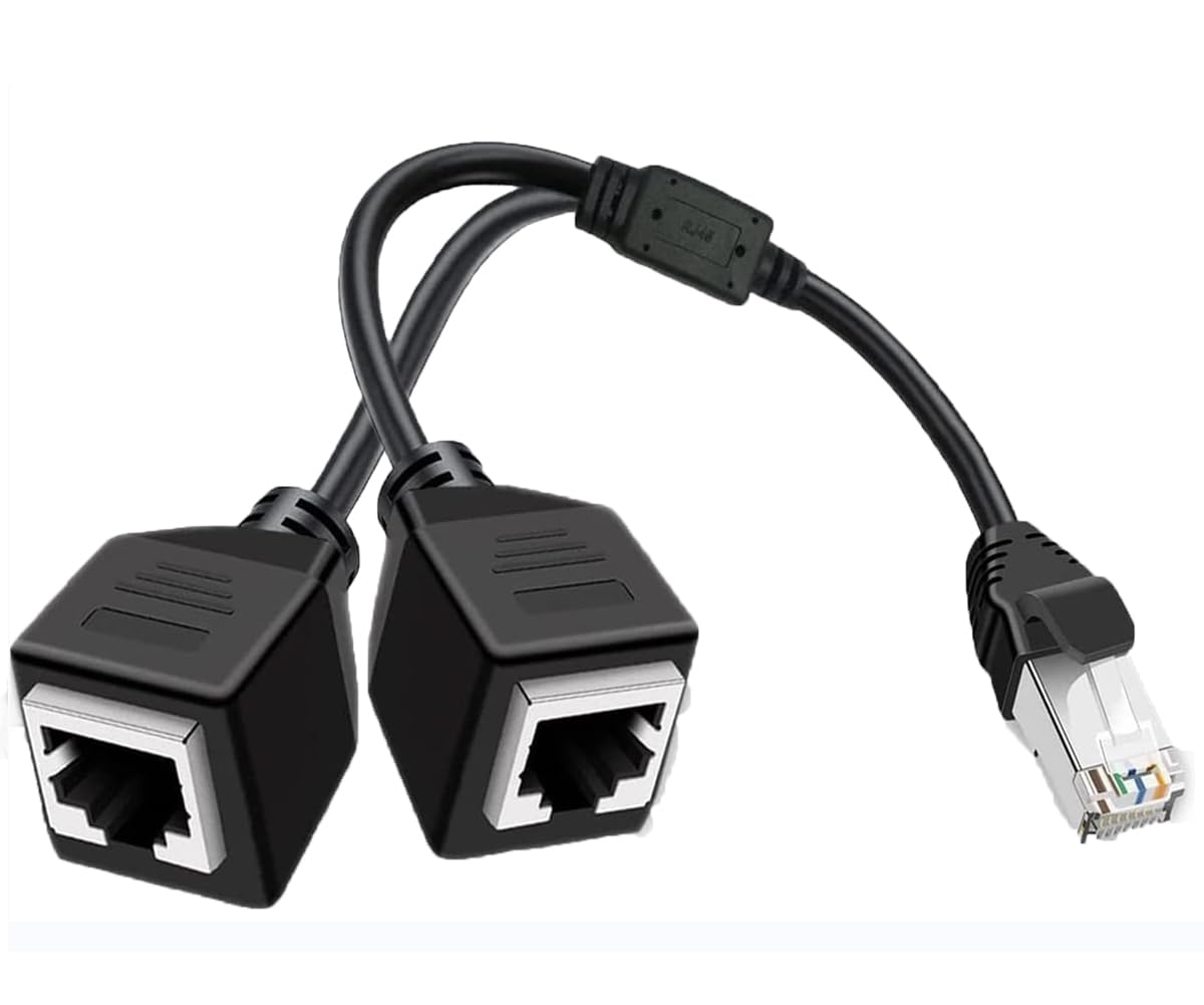 Buy RJ45 Network 1 to 2 Port Ethernet Adapter Splitter, HRIOEKAX ...
