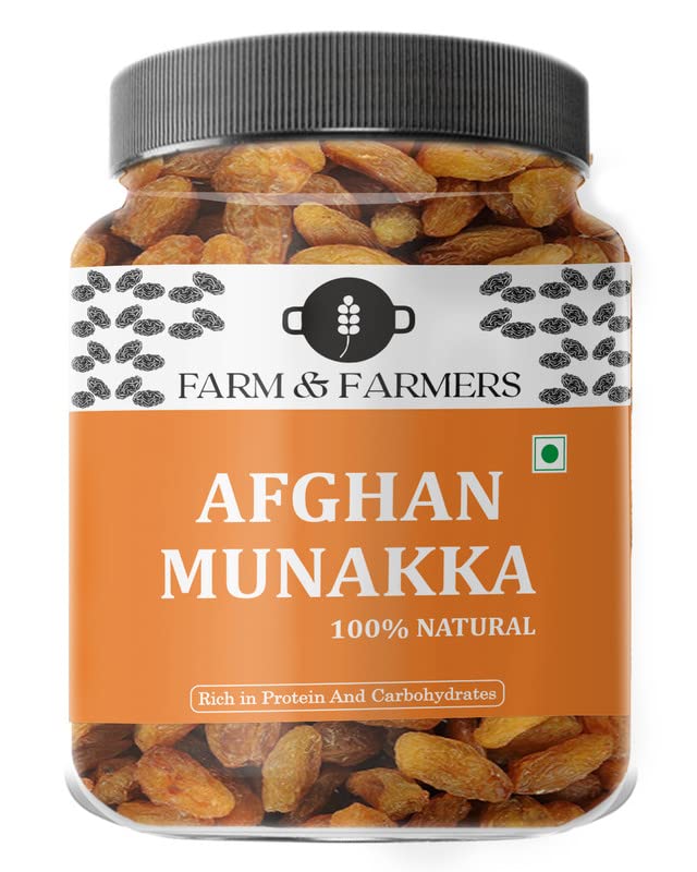 Farm & Farmers Afghan Munakka - Premium Raisins Large King Size Whole ...