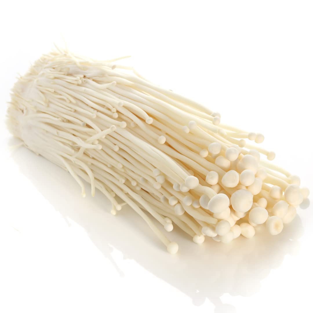 Enoki Mushroom 100gr x 5 Pack : Amazon.co.uk: Grocery