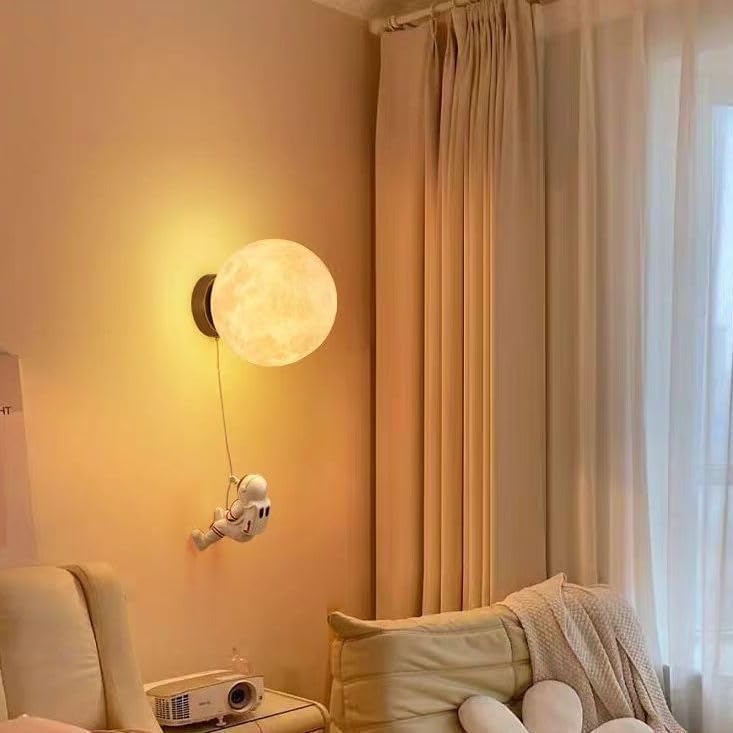 CITRA Led Resin Moon Lamp with Astro Kids Room Wall Light - Warm White ...