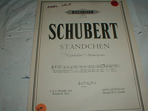 Schubert Standchen "Cymbeline" Shakespeare for Voice & Piano Edition ...
