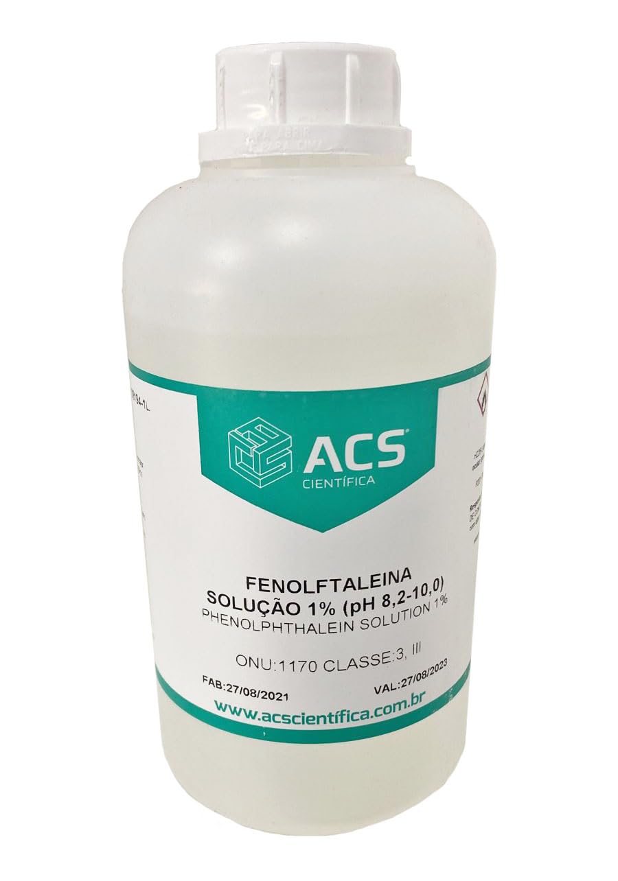 FENOLFTALEINA 1% SOLUÇÃO ALC. - 1 LITRO : Amazon.com.br: Indústria e ...