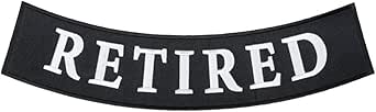 Amazon.com: Retired Bottom Rocker Patch, Large Size : Clothing, Shoes ...