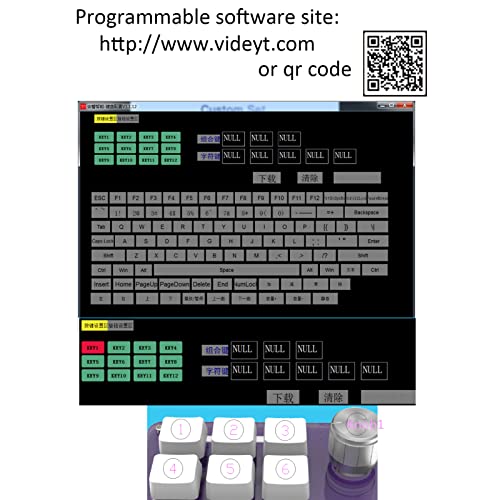 Yunseity 6 Key Mini Keypad, One Handed Mechanical Gaming Keypad with ...