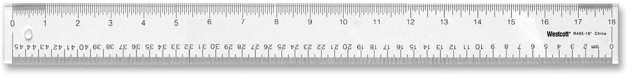 Amazon.com : Westcott 12-Inch 300 mm Plastic Ruler - Clear : Office ...