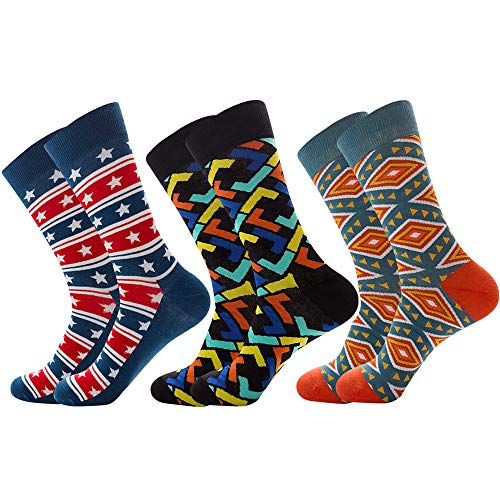 10 Pairs Men's Funny Socks, DOIAESKV Dress Socks for Couple, Colorful ...