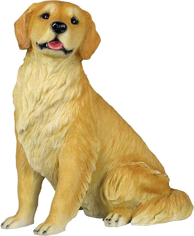 Buy SSE Golden Retriever Dog Figure Sitting Garden Fantasy Statue ...