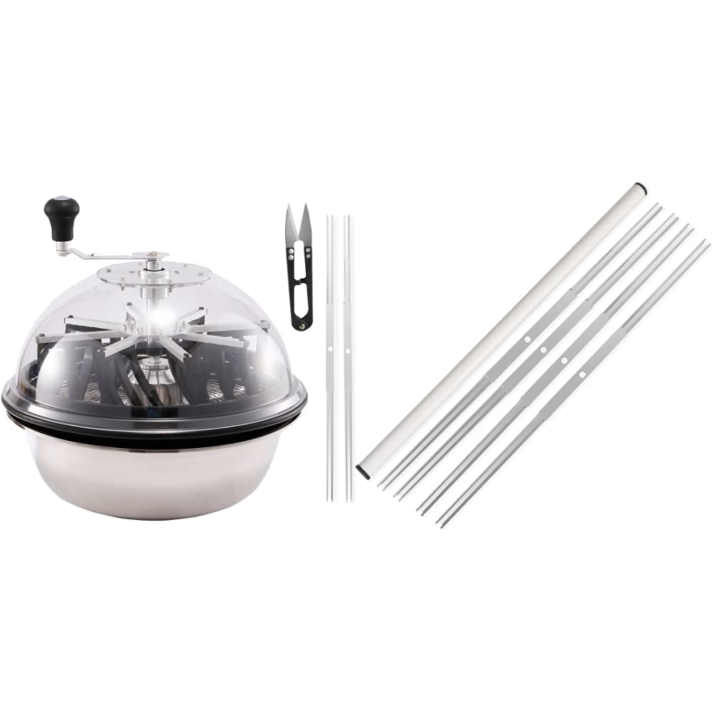 iPower 16-Inch Leaf Bowl Trimmer Machine Twisted Spin Cut, Silver & 4 ...