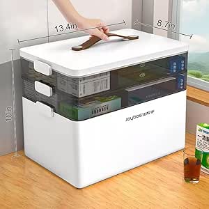 JOYBOS 4 Packs Stackable Storage Bins with Lids and Wheels-32 Gal ...