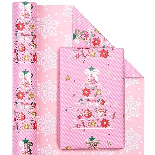 Snapklik.com : WRAPAHOLIC Reversible Christmas Wrapping Paper - Mini ...