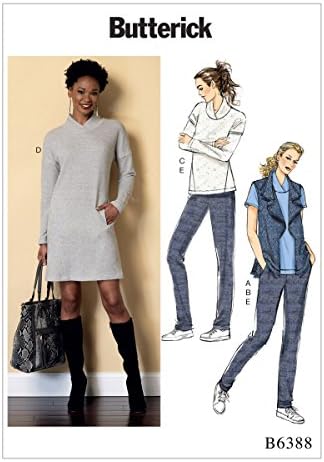 Butterick Patterns 6495 ZZ,Misses Top,Dress,Jumpsuit,Jacket and Pants ...