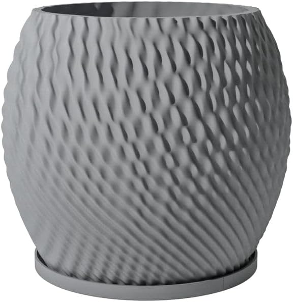 Amazon.com : Planter Pot with Drainage, Ripple Design for Small and ...