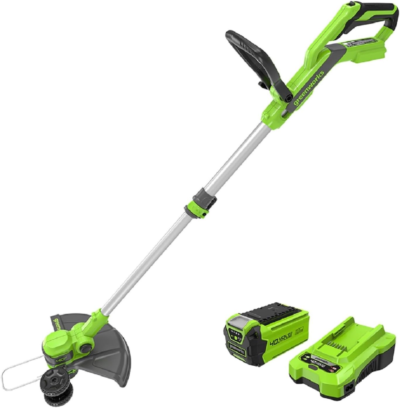 Greenworks 24V Cordless Strimmer Lawn Edger with Wheel for Small to ...