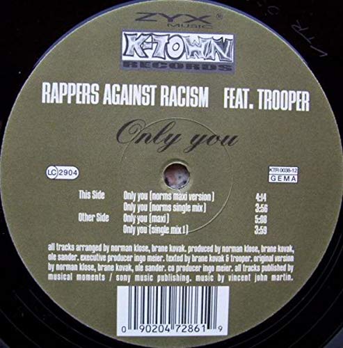 Only you / Vinyl Maxi Single : Rappers Against Racism: Amazon.es: CDs y ...
