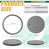 Memorywuu 24 Inch Round Manhole Cover and Frame Grey FRP Solid Septic ...