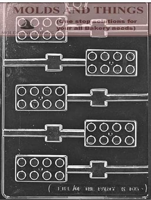 Amazon.com: Building Blocks Lolly chocolate candy mold, Building Blocks ...