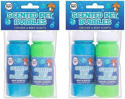 Bubbles For Dogs MULTIPACK 3 FLAVOURS, Dog Toys, Pet Bubbles Blowing ...
