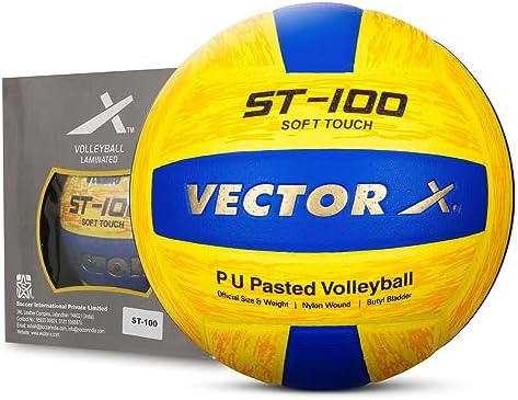 Buy Vector X 18 Panel ST-100 PU Pasted Indoor/Outdoor Volleyball with ...