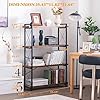 Amazon.com: HCHQHS Bookshelf, 4-Tier Industrial Bookcase, Rustic Open ...
