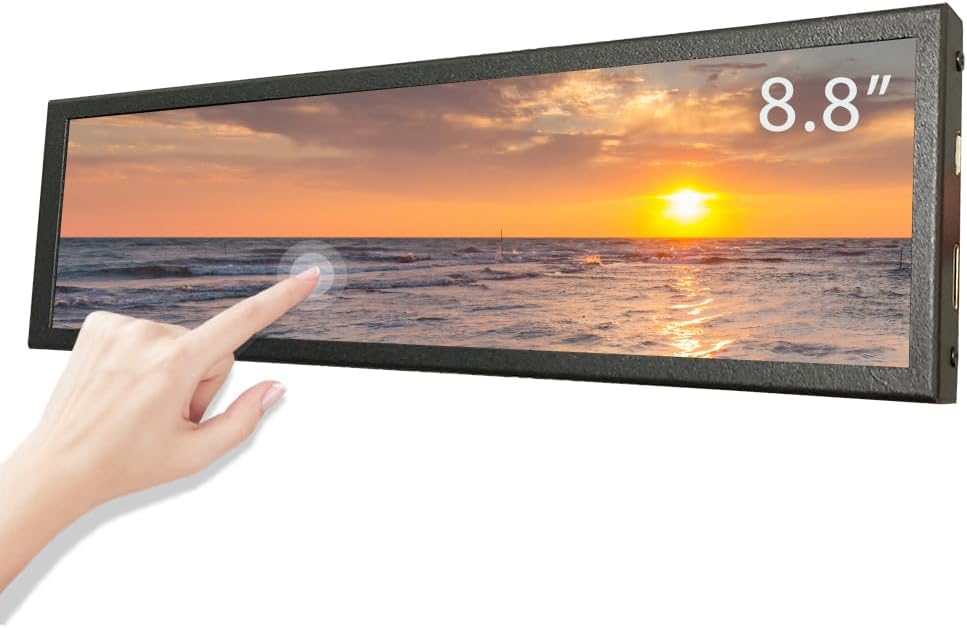 LESOWN 8.8 inch Stretched Bar Wide Touch Screen Monitor 480x1920 IPS ...