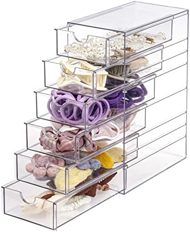 Amazon.com: YAYODS Clear Plastic Hair Accessory Storage Organizer, Hair ...