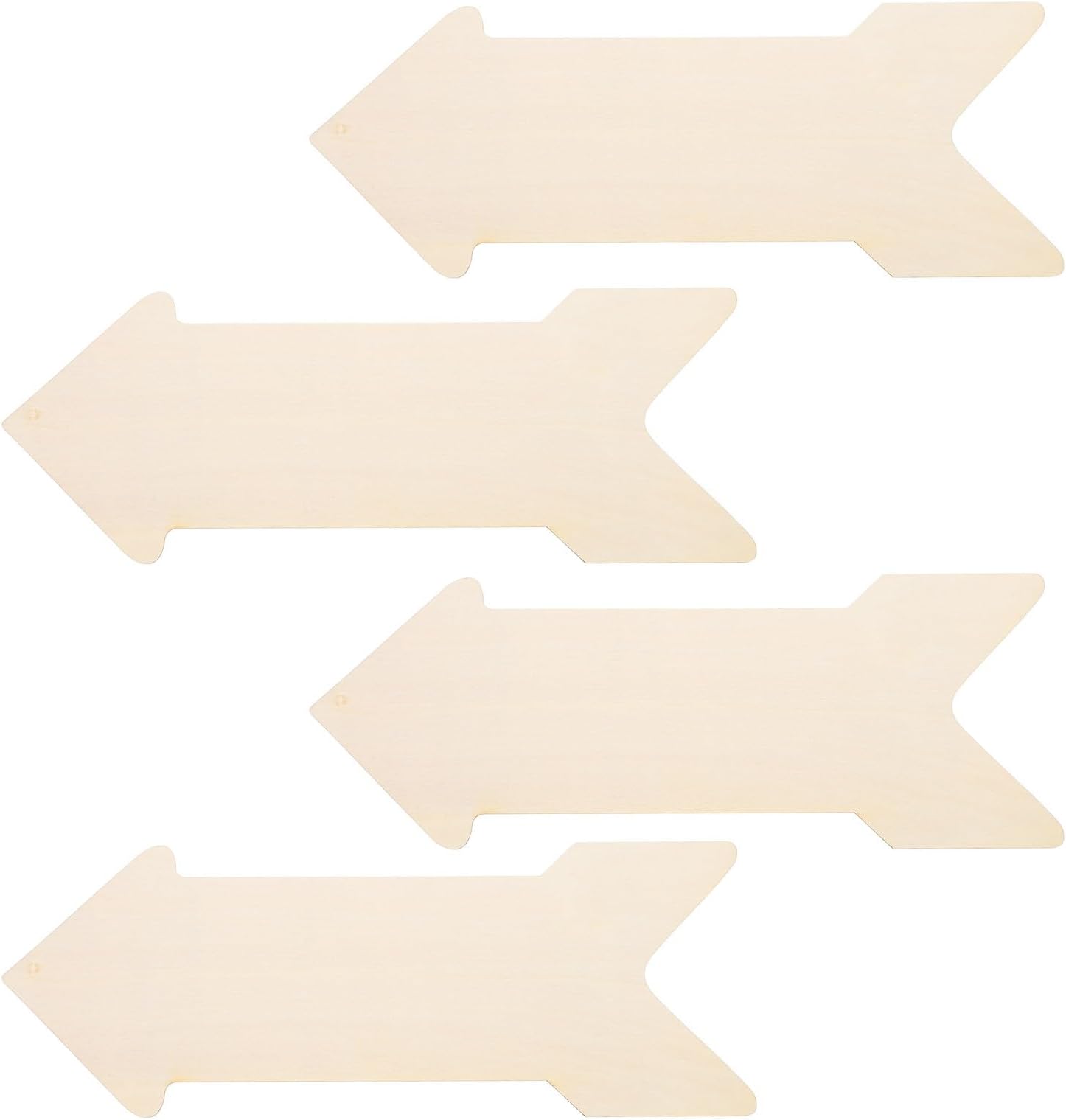 Amazon.com: 24 Pack Wood Arrow Cutouts Unfinished Wooden Arrow Hanging ...