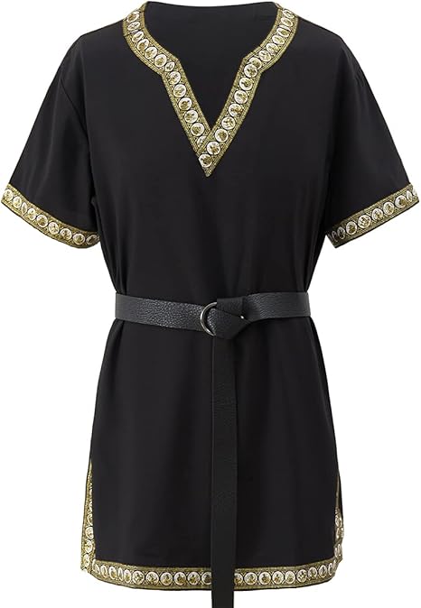 Amazon.com: KOGOGO Medieval Knight Tunic Viking Warrior T-Shirt Pirate ...