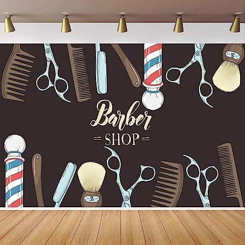 Amazon.com : Barber Shop Backdrop MEETSIOY 7x5ft Various Barber ...
