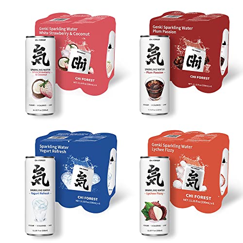 CHI FOREST Asian-Inspired Flavored Sparkling Water 6*4 pack of White | Gourmetian