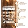 Custom Opening Times Sticker for Shop – Personalised Window Decal Sign ...
