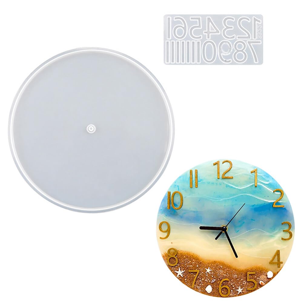 Amazon.com: Clock Resin Mold Large Silicone Wall Clock Molds Handmade ...