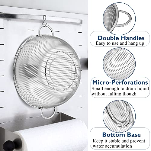 Stainless Steel Colander 22cm, Herogo Metal Kitchen Colanders with ...