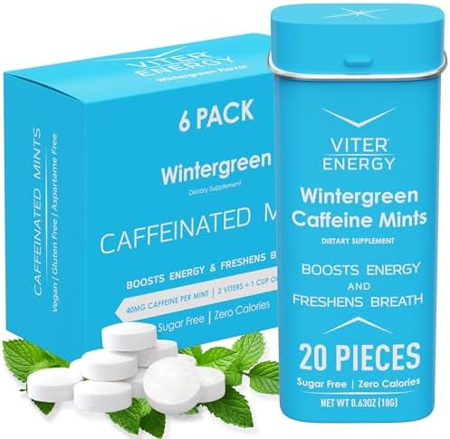 Amazon.com: Viter Energy 40mg Caffeine Mints, Sugar Free, B Vitamins ...