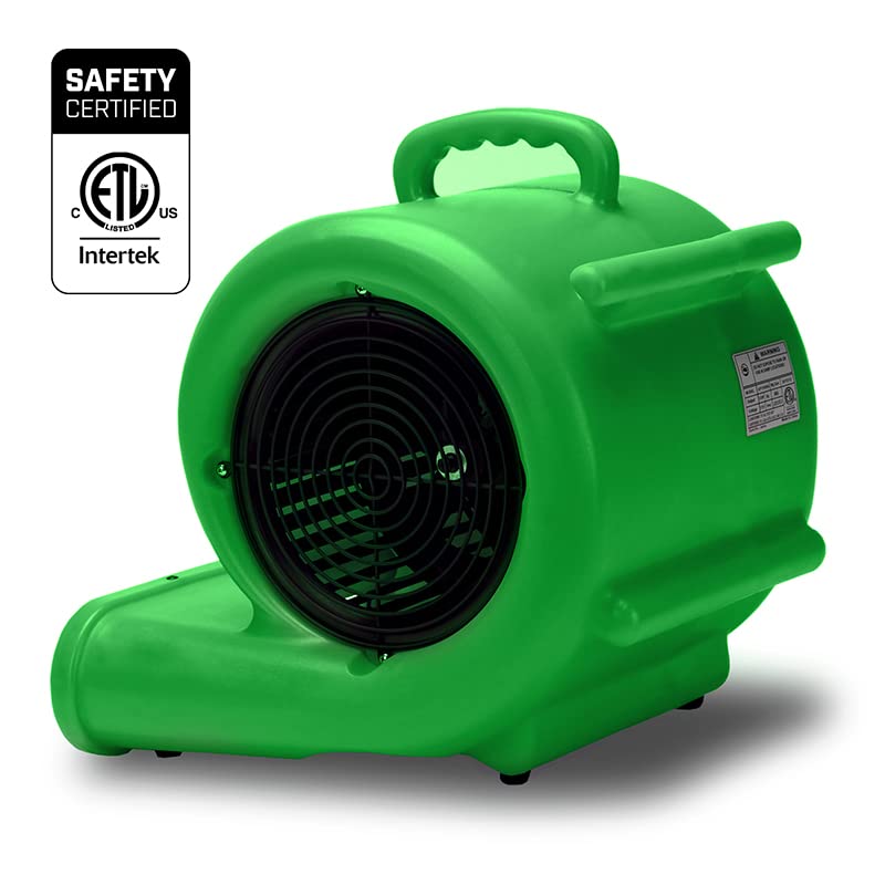 BlueDri One-33 Air Mover, 1/3 HP 2900 CFM Industrial Water Damage Flood ...
